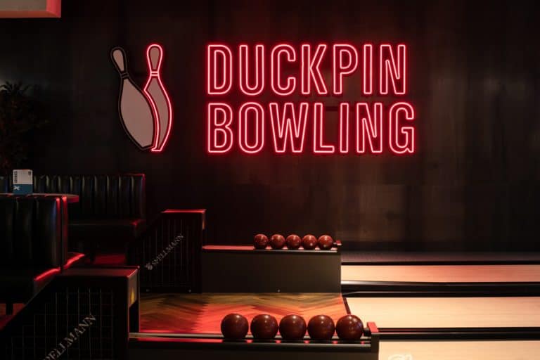 Duckpin Bowling Installation - Brewdog Waterloo in London - FUNK