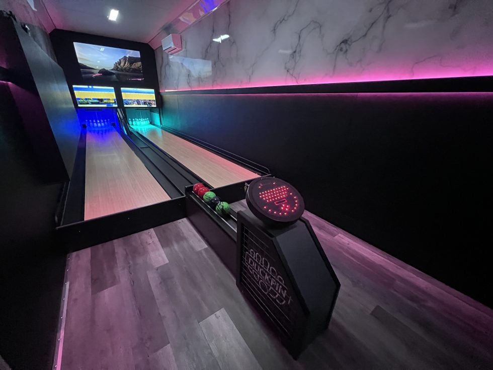 Duckpin Bowling Goes Mobile - Trailer Configured with 2 Lanes