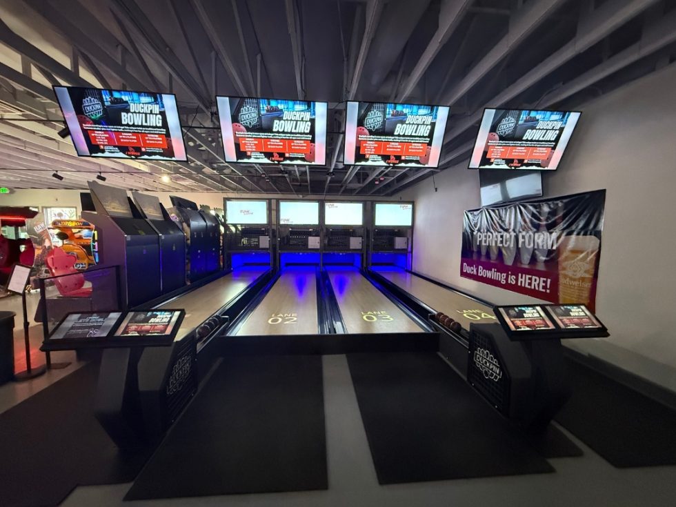 Oregon Duckpin Bowling Installation with On-Lane Projection